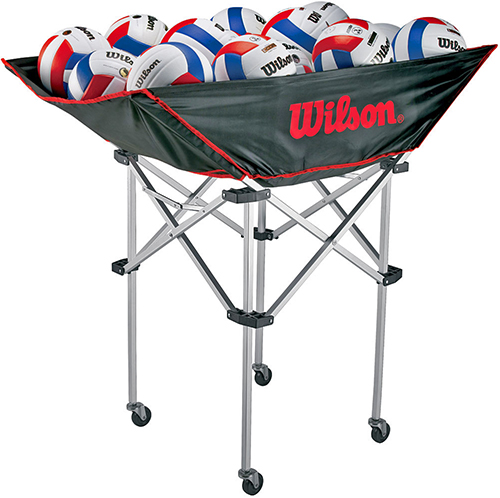 E92218 Wilson Stand-Up Volleyball Cart w/ Travel Bag