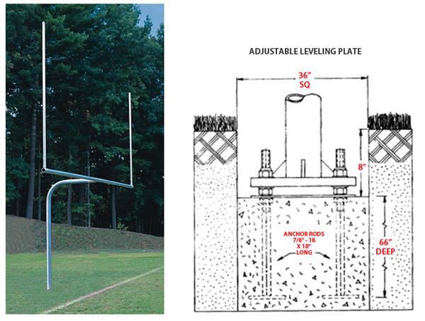 High School Practice Football Goal Post - Football Equipment and Gear