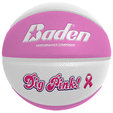 Baden NBCF Contender Pink Ribbon Basketball - Basketball Equipment and Gear