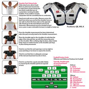 Rawlings QB/Wide Reciever Football Shoulder Pads - Football Equipment ...