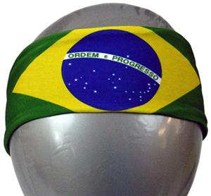 Svforza Brazil Country Flag Headbands - Soccer Equipment and Gear