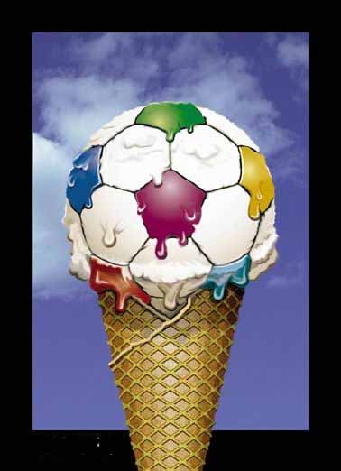Soccer Ice Cream Cone holiday soccer cards - Soccer Equipment and Gear