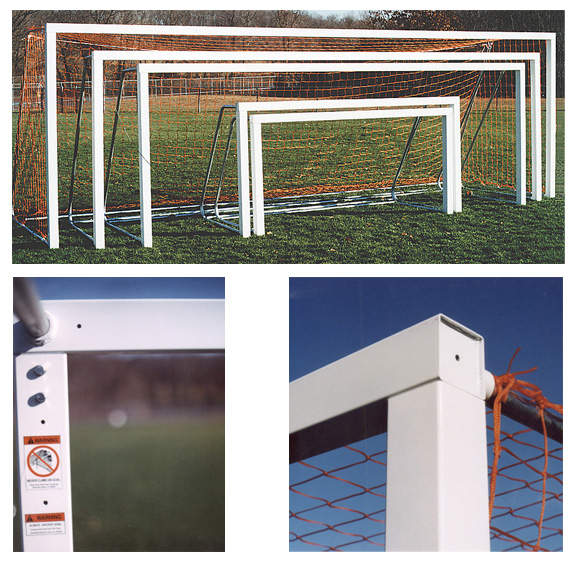 Square Aluminum Soccer Goals 4.5x9x2x4.5 (1-Goal) - Soccer Equipment ...