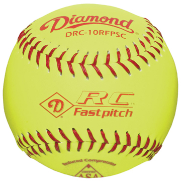Diamond RC Fastpitch ASA Red Stitch Softballs - Baseball Equipment & Gear
