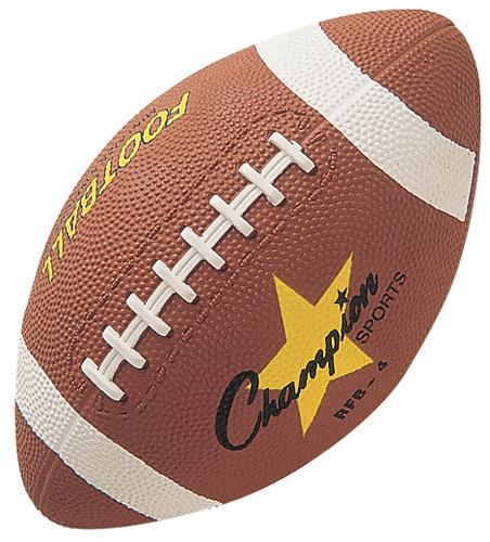 Champion Sports Pee Wee Size Rubber Footballs - Football Equipment and Gear
