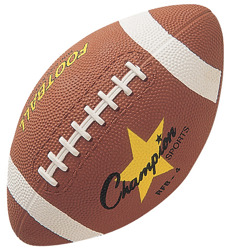 Champion Sports Pee Wee Size Rubber Footballs - Football Equipment and Gear