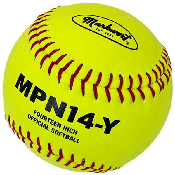 Markwort 14" Large White/Yellow Softballs MPN14 (ea) - Baseball ...
