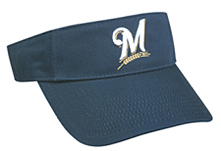 MLB Pre-Curved Milwaukee Brewers Visor - Baseball Equipment & Gear