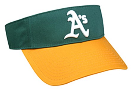 MLB Pre-Curved Oakland Athletics Visor - Baseball Equipment & Gear