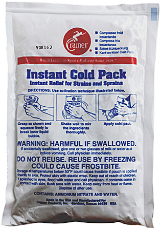 Instant Cold Pack by Cramer Run - Closeout Sale - Soccer Equipment and Gear
