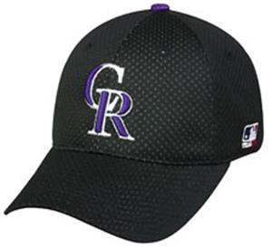 MLB Stretch Fit Colorado Rockies Baseball Cap - Baseball Equipment & Gear