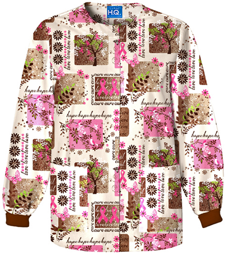 Scrub HQ Breast Cancer Tree of Hope Scrub Jacket - Cheerleading ...