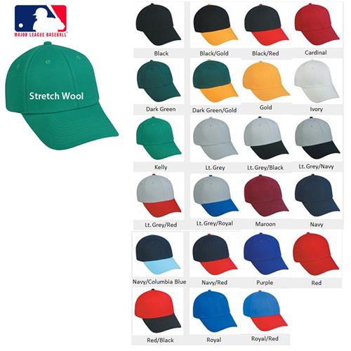 Team MLB Style Stretch Fit Wool Blend Baseball Cap - Baseball Equipment ...