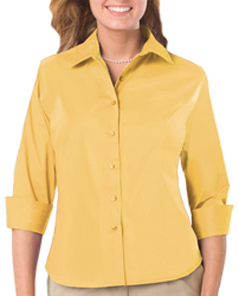E13971 Blue Generation 3/4 Sleeve Stretch Poplin Blouse