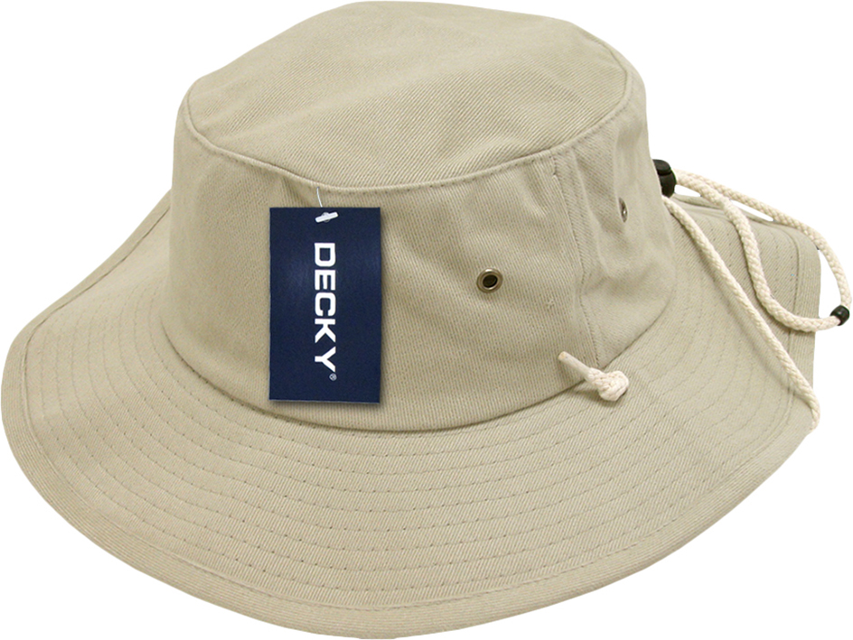 E108605 Decky Aussie Plain Outback Bucket Hats