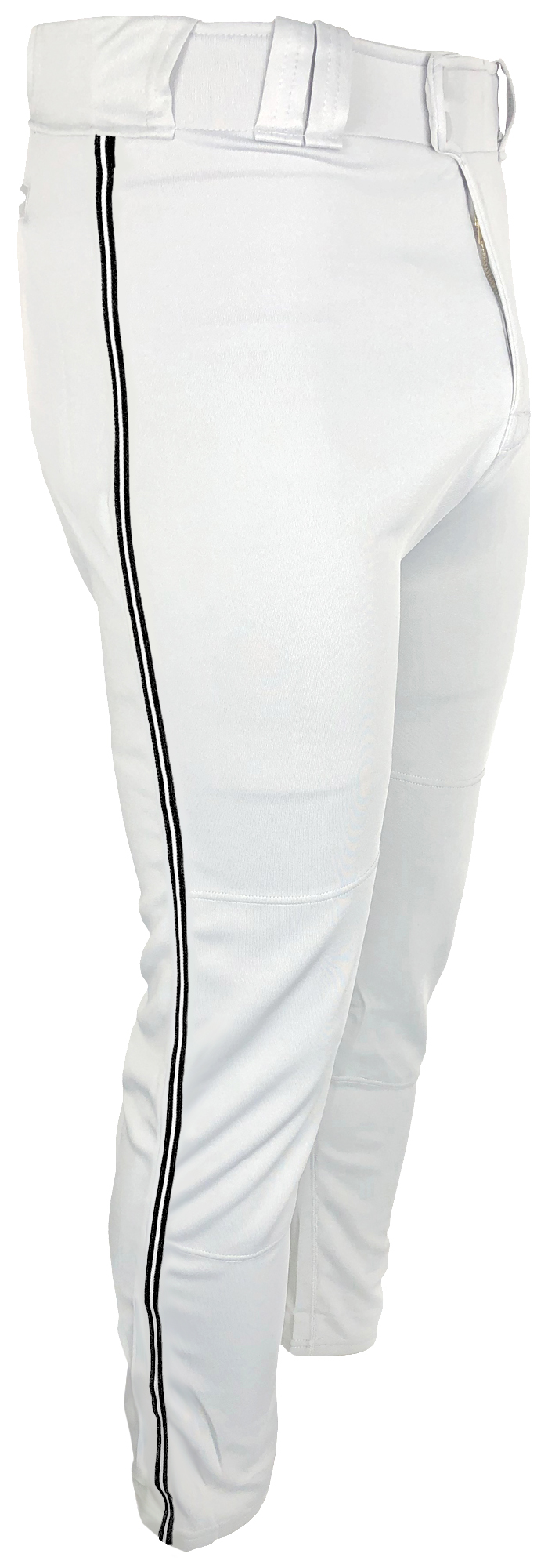 E138035 Semi Relax Fit Open Bottom Baseball Pants Braided with Piping