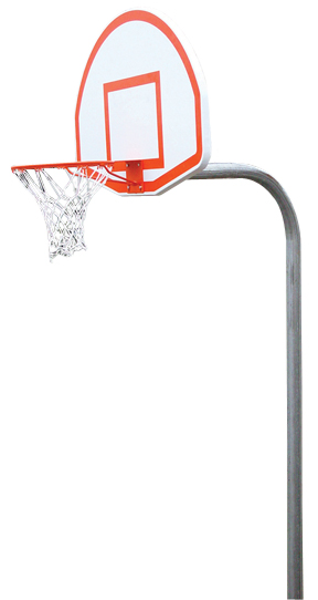 E48895 Gared GNA45 FM Gooseneck Basketball Goal Posts