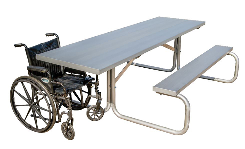 E165583 NRS ADA Compliant Aluminum Picnic Tables Auminum Legs