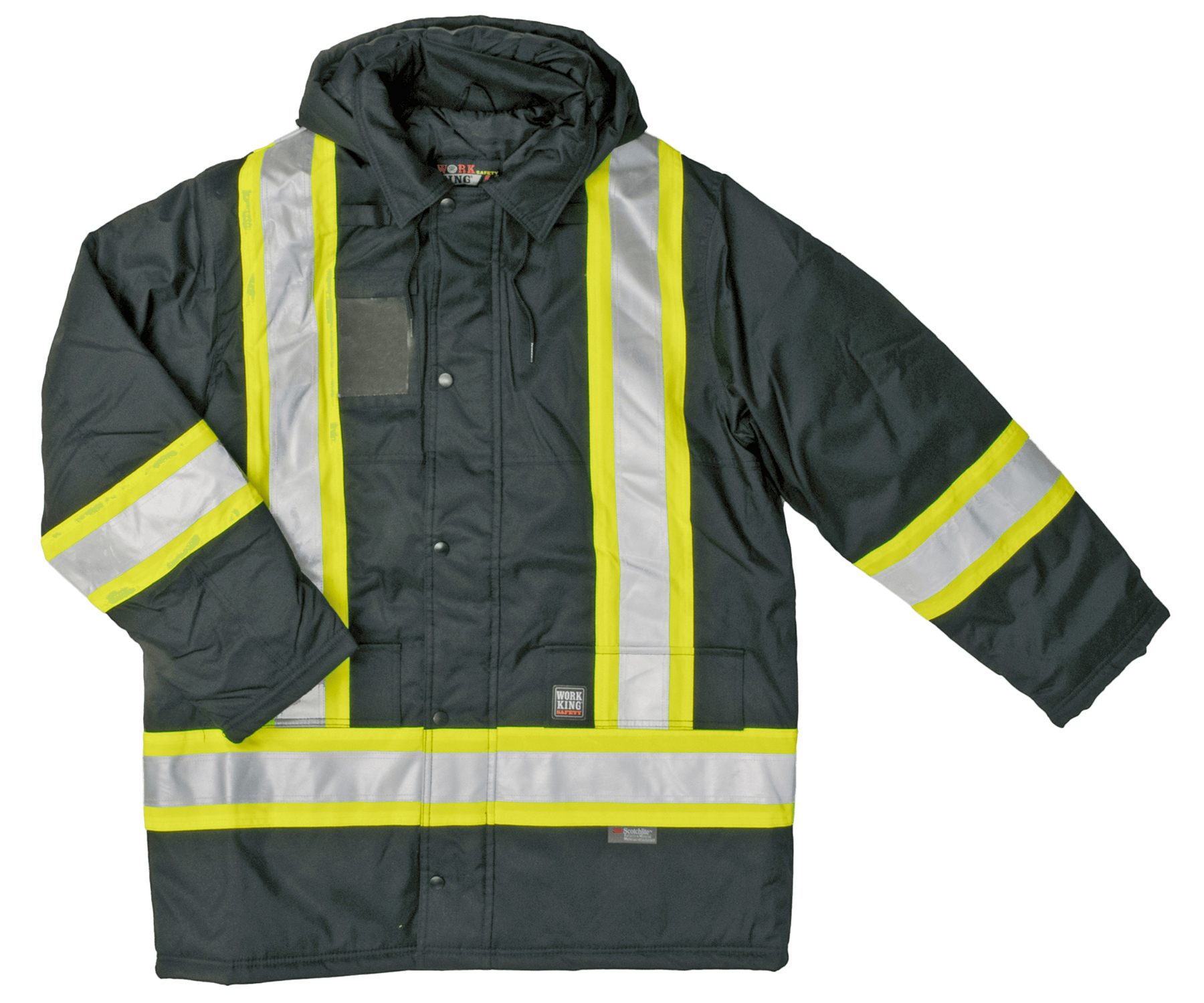 E126511 Work King Lined Safety Hooded Parka