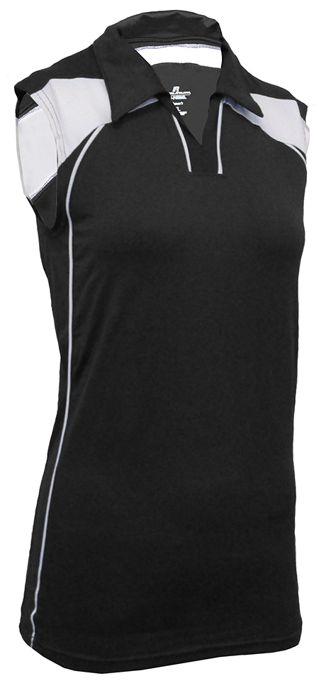 E130272 Adult Womens Cooling Sleeveless Collared V-Neck Volleyball ...