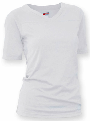 E16648 Soffe Juniors V-Neck Football Tee