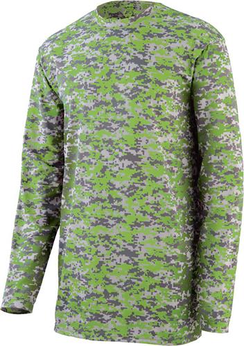 Adult Youth Digi Camo Print Wicking Long Sleeve T-Shirts