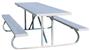 NRS Aluminum Picnic Tables Steel Legs Standard Duty 6' & 8' - Baseball ...