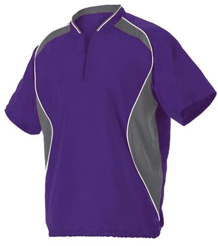 E205398 Youth Short Sleeve Baseball Lined Batters Jacket (Burnt Orange ...