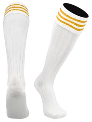 E205472 Adult European 3-Striped Soccer Socks Fold DownTop (Kelly ...
