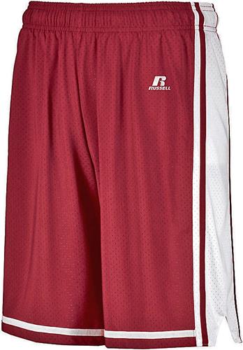 E233099 Russell 8" Mens 7.5" Youth Basketball Shorts (BK,WT,Cardinal ...