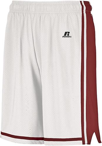 E233099 Russell 8" Mens 7.5" Youth Basketball Shorts (BK,WT,Cardinal ...