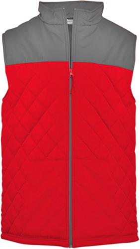 E233184 Mens Colorblock Quilted Wind Vest (Black,Graphite,Navy,Red ...