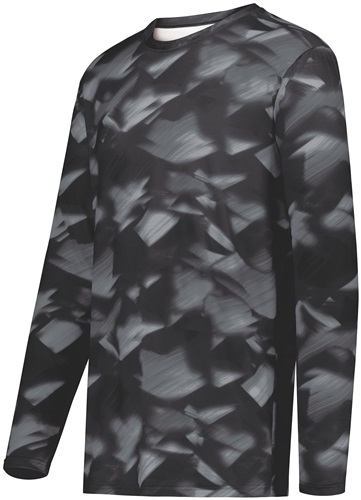 E233330 Adult Long Sleeve Print T Shirt (Black,Sky,Forest,Gold,Graphite ...