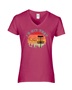 Epic Ladies I'd Hit That Disc Golf Distressed V-Neck Graphic T-Shirts ...